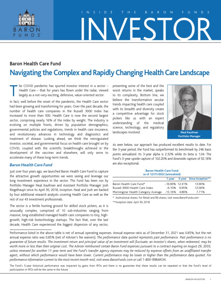 Baron Health Care Fund 12.31.22 | PDF | Medicare (United States ...