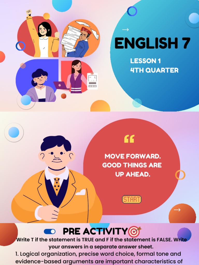 ENG7 L1 4thQ | PDF | Essays | Thesis