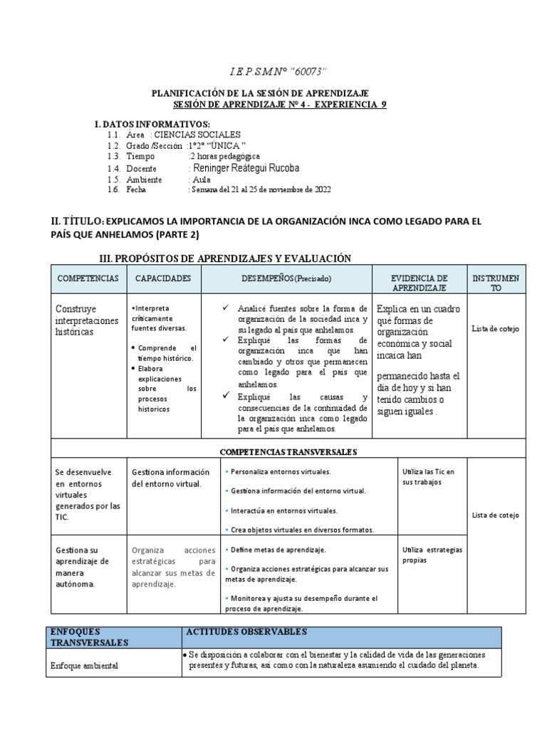 Reninger Reátegui Rucoba | PDF | Maestros | Aprendizaje
