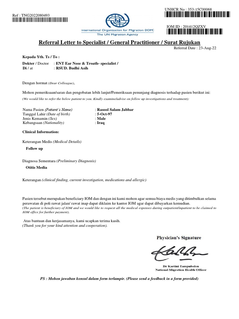 Contoh Peengantar Iom | PDF