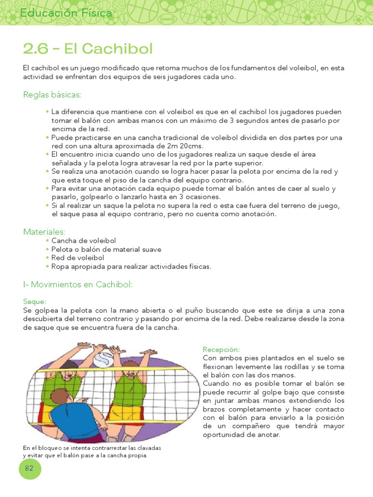 Reglas y fundamentos del cachibol | PDF | Vóleibol | Deportes
