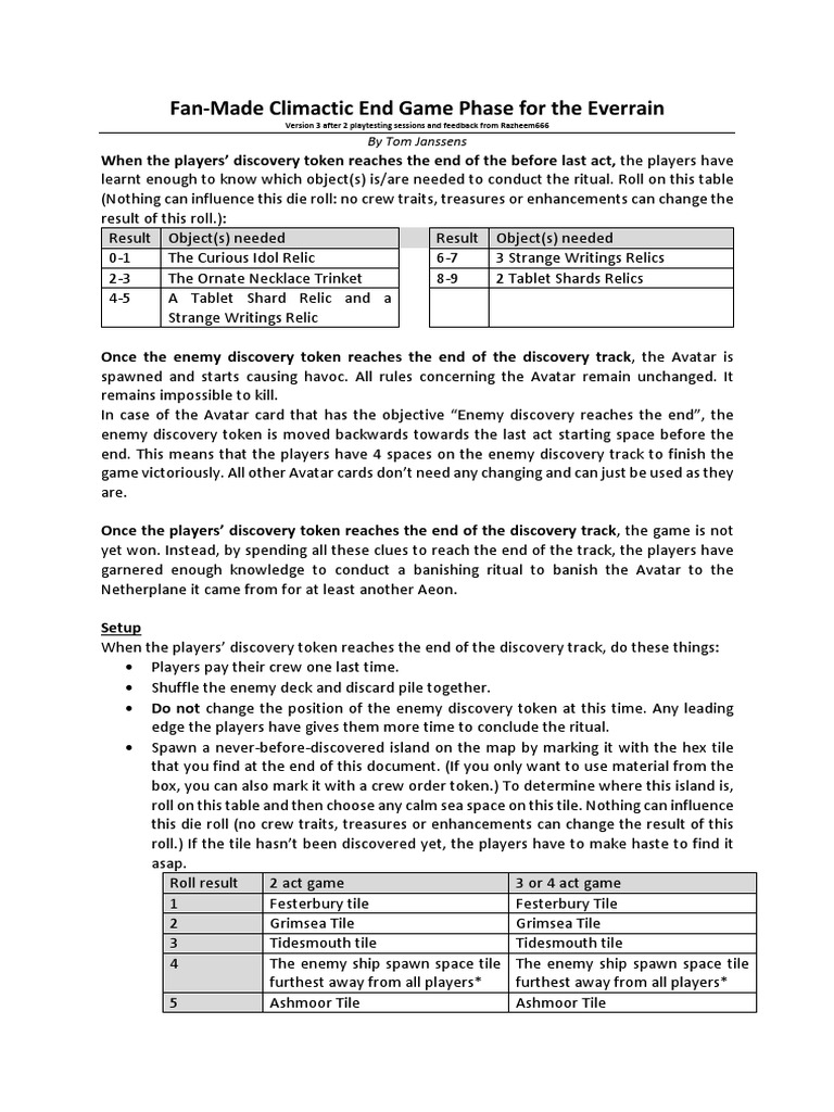 Everrain EndGame v3 | PDF | Ships