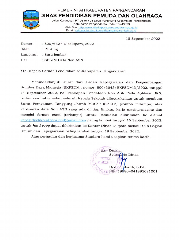 SPTJM Data Non Asn | PDF