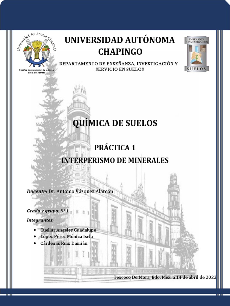 P1 - INTERPERISMO DE MINERALES - REPORTE DE PRACTICA - UACh | PDF | Minerales | Meteorización