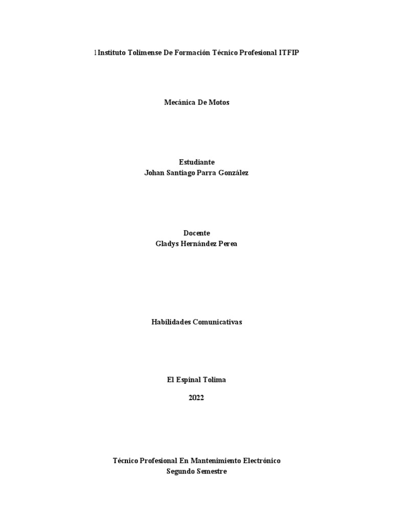Trabajo de Habilidades Comunicativa 2 | PDF | Motocicleta | Vehículos Trabajo de Habilidades Comunicativa 2 | PDF | Motocicleta | Vehículos