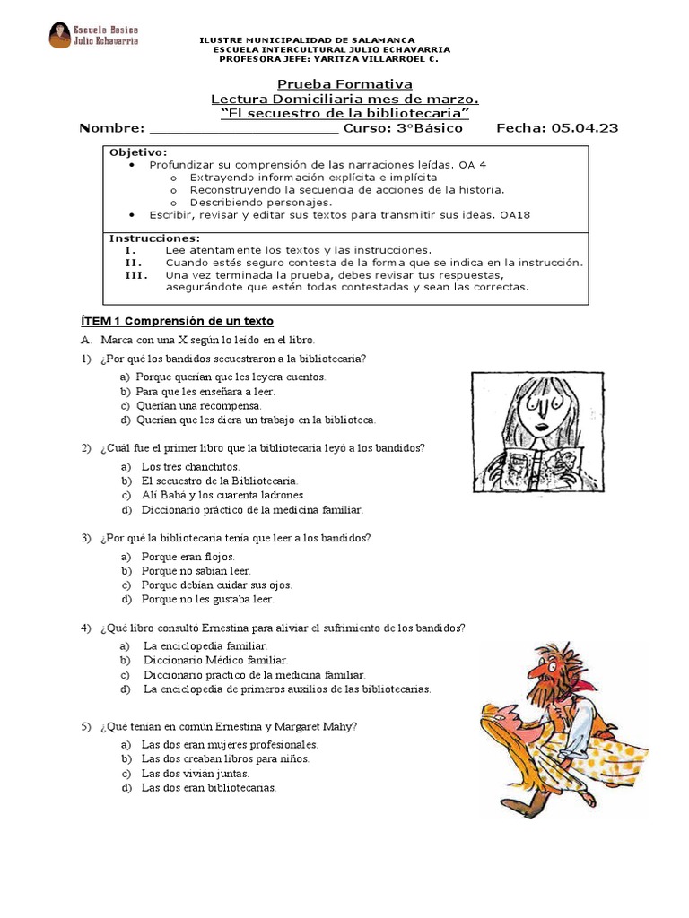 3° - El Secuestro de La Bibliotecaria Formativa | PDF