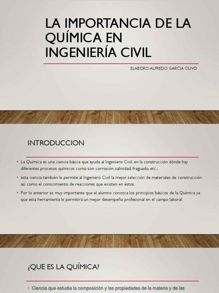 La Importancia de La Quimica en Ingenieria Civil | PDF