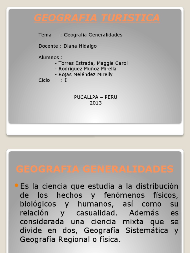 Introducción a la Geografía Turística | PDF | Geografía | Geomorfología