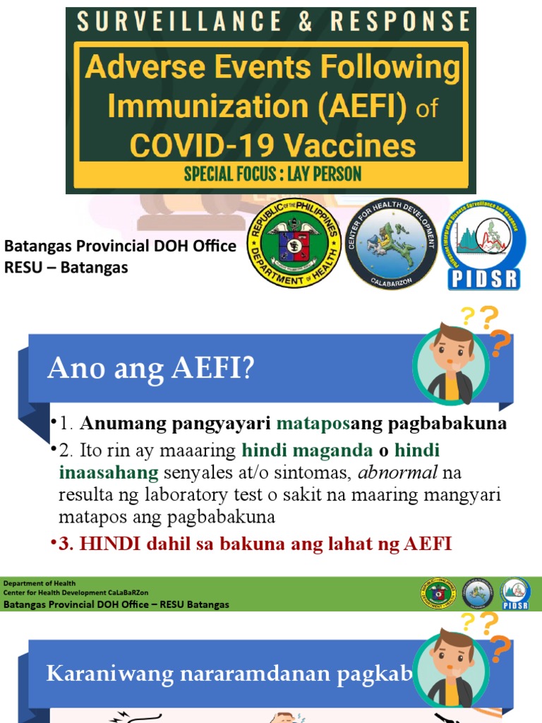 AEFI For BHW | PDF
