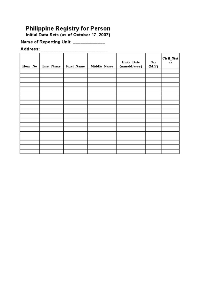 Philippine Registry For Person With Disability (PRPWD) | PDF | Mindanao ...
