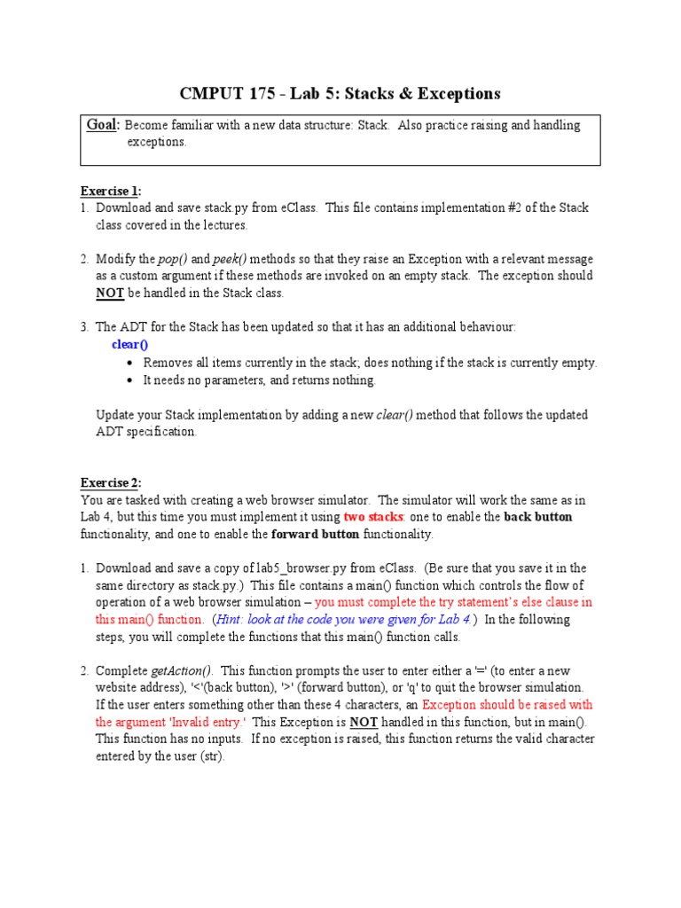 Lab 5 - Web Browser_StackExceptions | PDF | Parameter (Computer Programming) | Filename