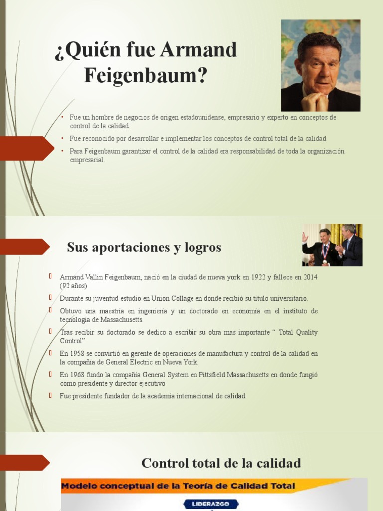 Armand Feigenbaum | PDF | Calidad (comercial) | Negocios económicos