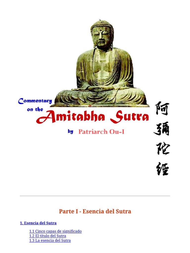 Amitabha Sutra - Parte I | PDF | Mahayana | Schools Of Buddhism