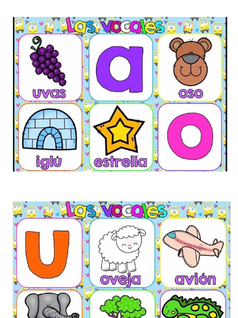 Loteria de Vocales | PDF