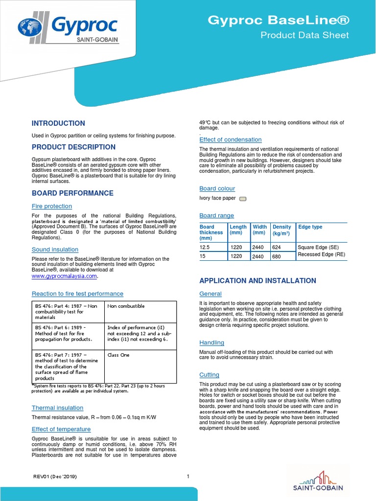Pds Baseline 2019 | PDF | Drywall | Building Insulation Pds Baseline 2019 | PDF | Drywall | Building Insulation