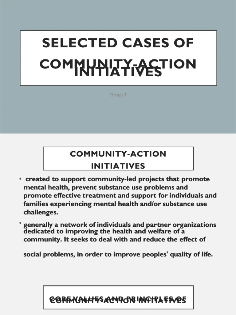 Selected Cases of Community Action Initiativespptx | PDF | Social ...