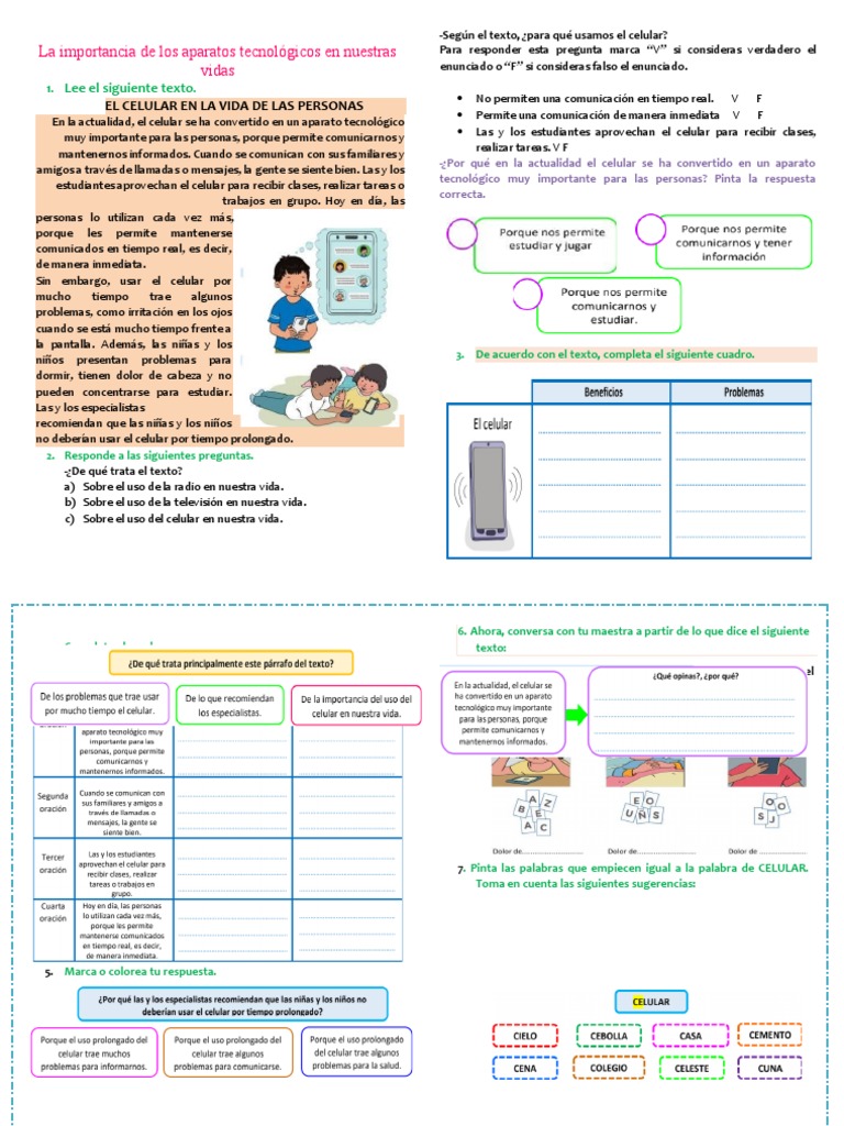 Ficha 7 - Importancia de Los Aparatos Tecnologicos | PDF