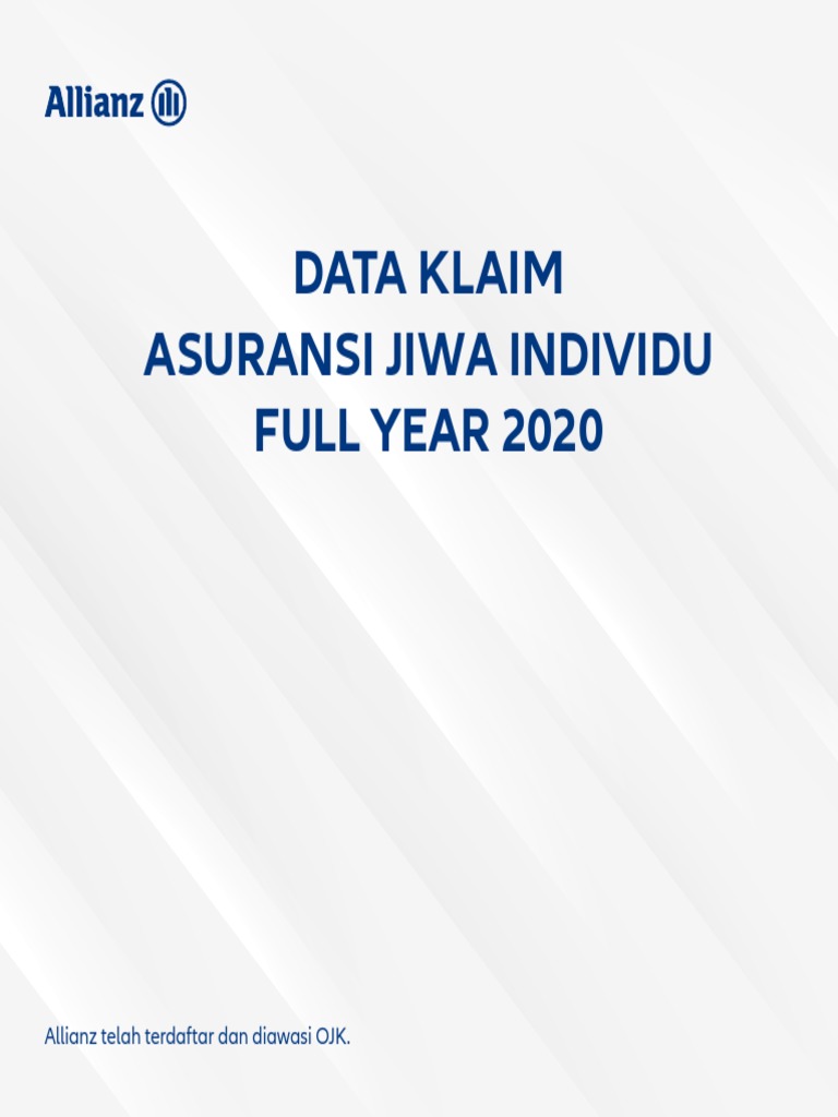 Data Klaim Asuransi Jiwa Allianz 2020 | PDF | Bisnis | Pengelolaan ...