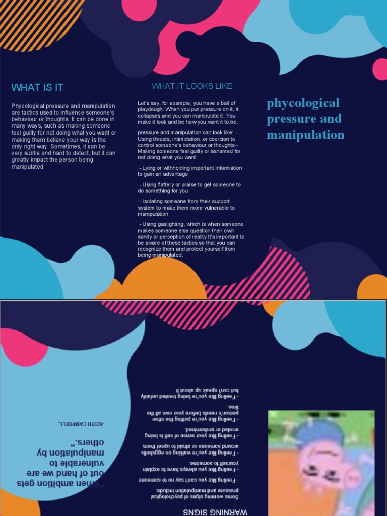 Psychological Pressure and Manipulation | PDF | Feeling | Behavioural Sciences