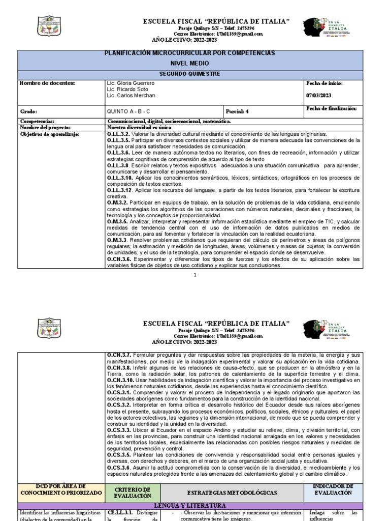 Planificacion 5to Unidad 4 | PDF | Sustracción | Decimal