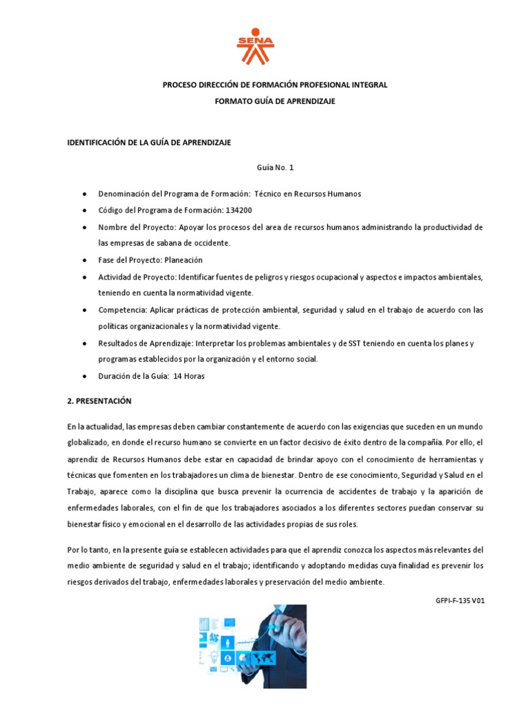 Guia de Aprendizaje #1 SST | PDF | Seguridad y salud ocupacional | Entorno natural