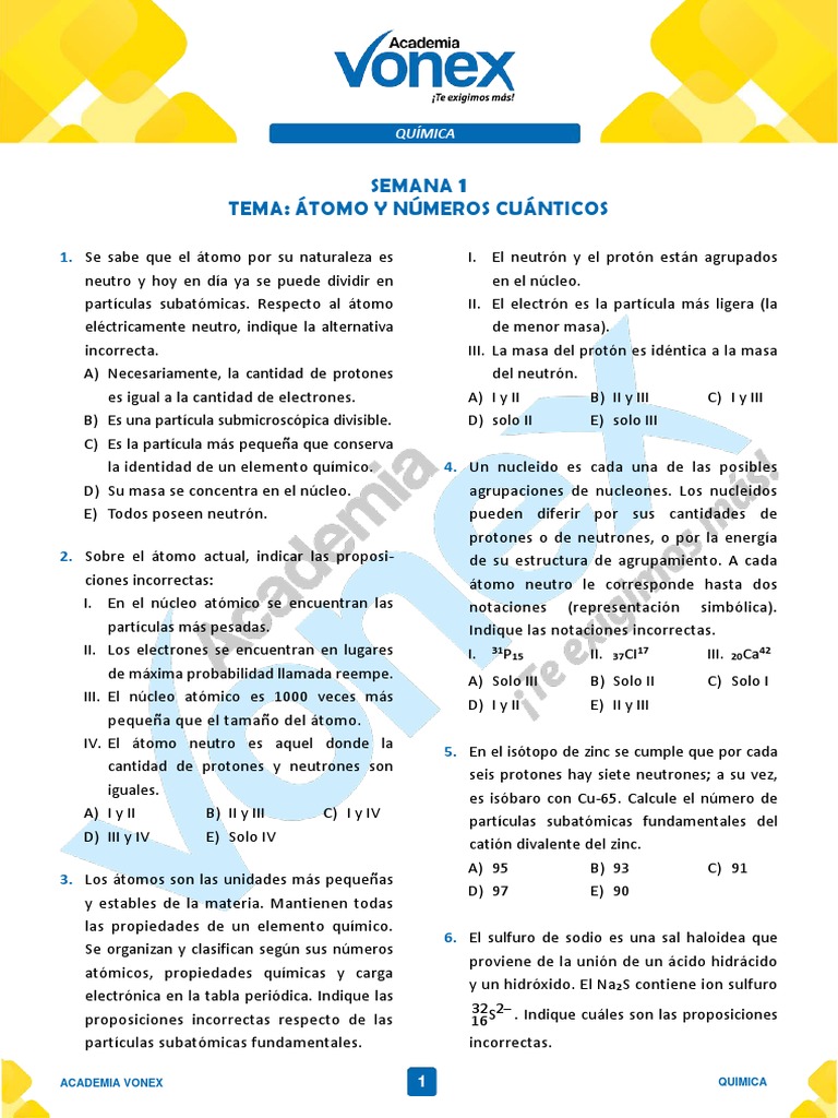 SI_SM_QU_23_II_S1_VC_ | PDF | Núcleo atómico | Átomos