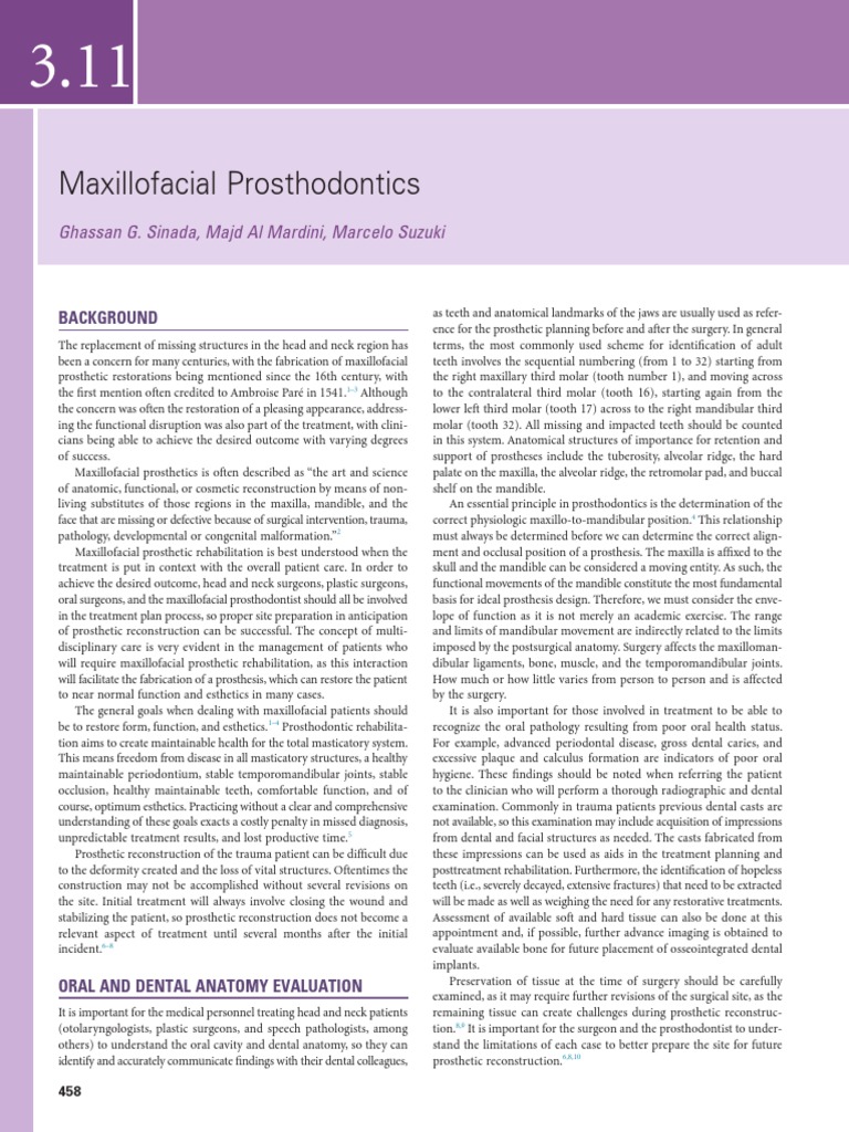 Maxillofacial Prosthodontics: Ghassan G. Sinada, Majd Al Mardini ...