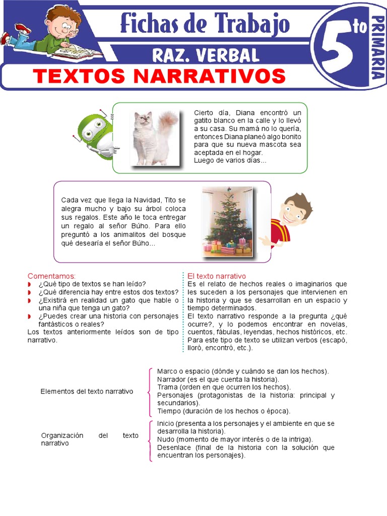 Textos Narrativos para Niños de Primaria | PDF | Narración