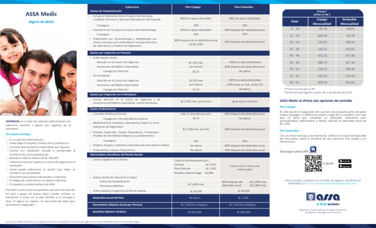 Cobertura de Salud ASSA Medic Panamá | PDF | Hospital | Seguro