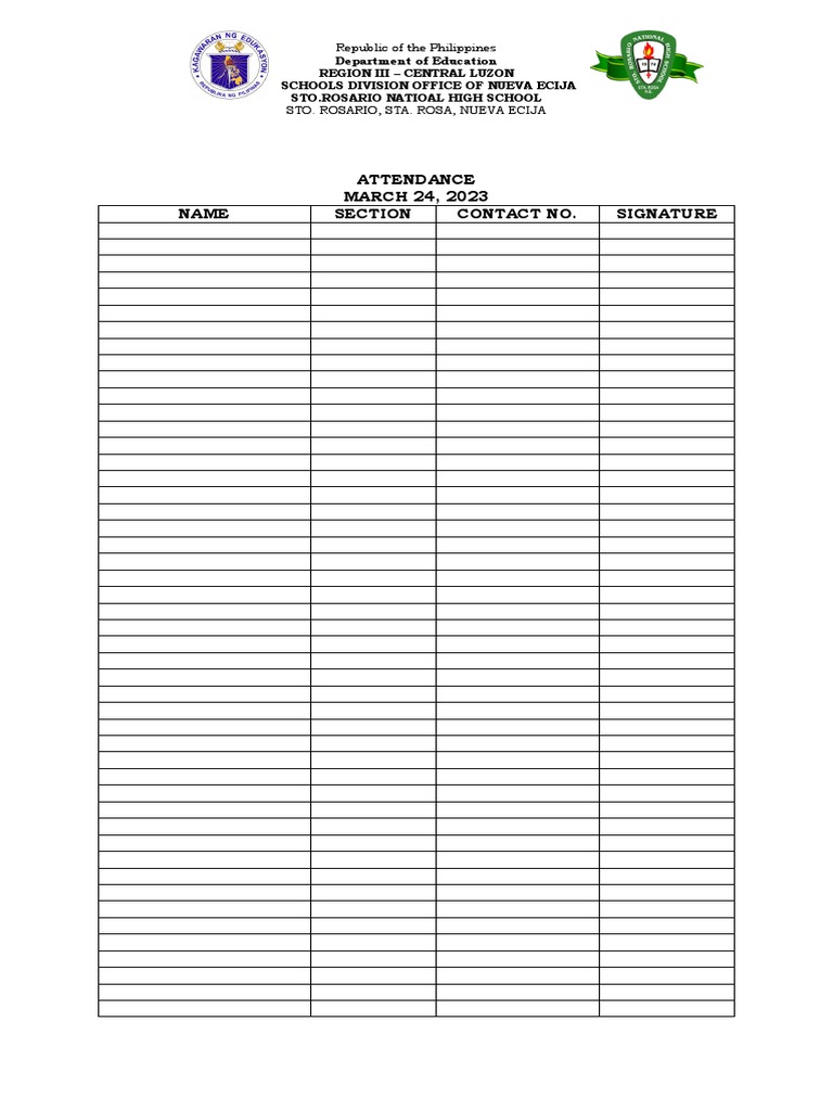 Attendance Clean Up Drive | PDF