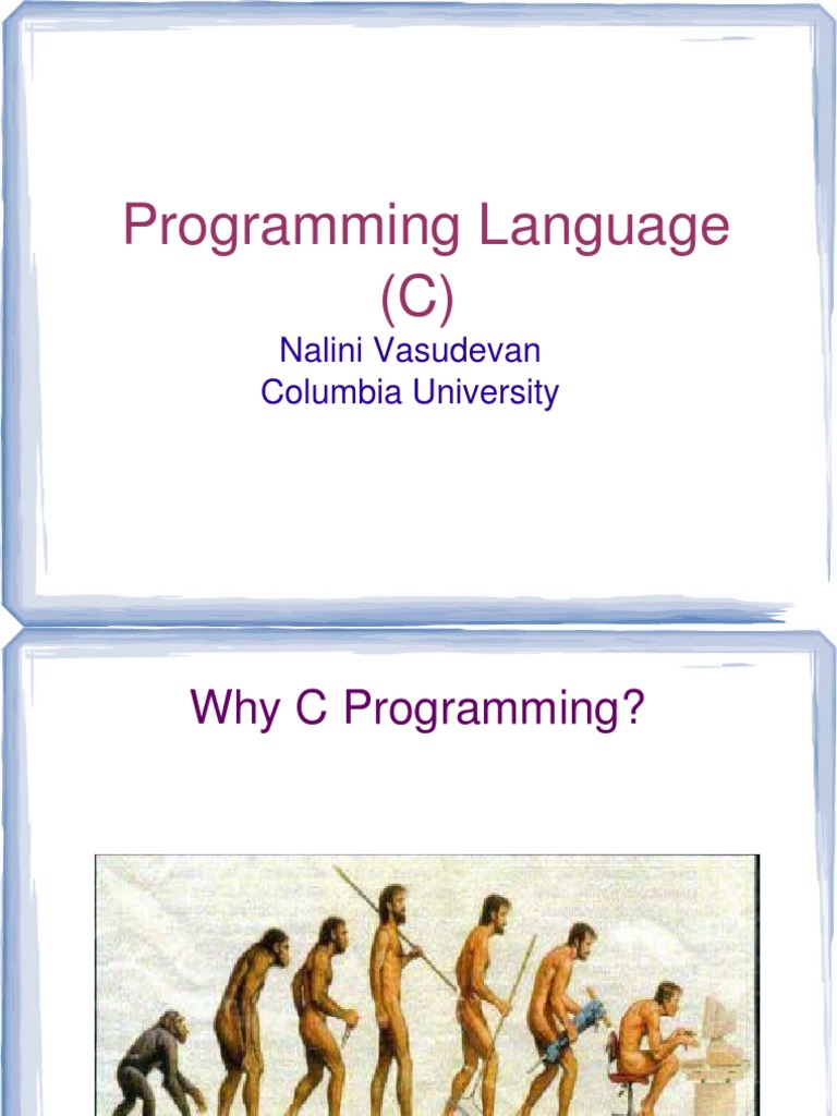 Programming Language (C) : Nalini Vasudevan Columbia University | PDF ...