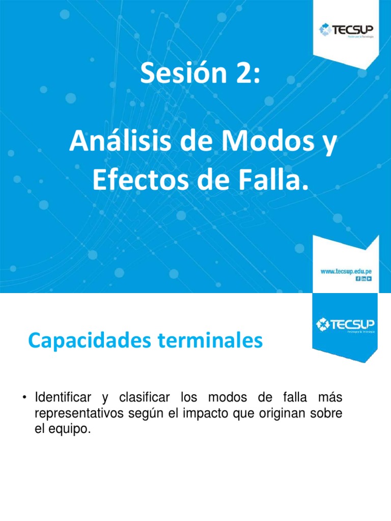 Sesión 2: Análisis de Modos y Efectos de Falla | PDF | Física Aplicada e Interdisciplinaria ...