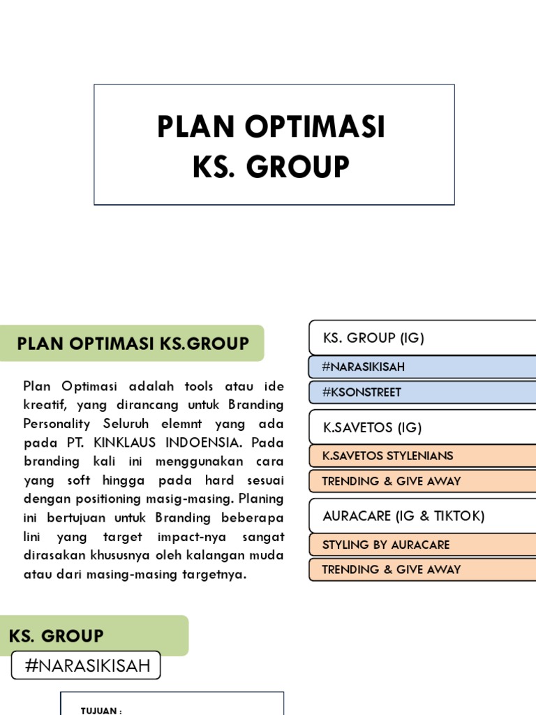 Rencana Optimasi Branding KS.Group | PDF