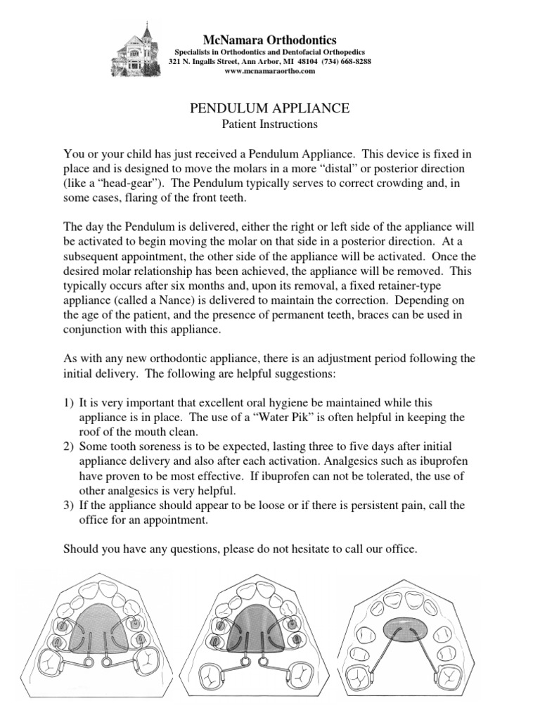 McNamara PatientEd Pendulum-Appliance | PDF