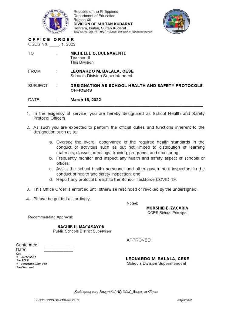 For Designation Order | PDF