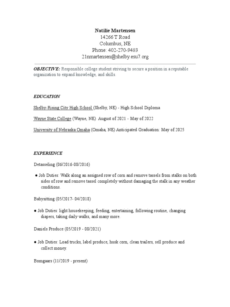 Resume 2022 | PDF