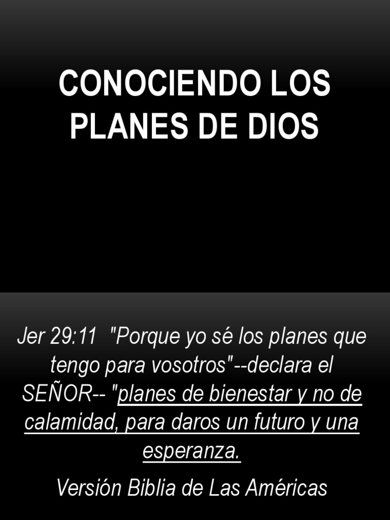 Conociendo Los Planes de Dios | PDF | Dios | Cristo (título)