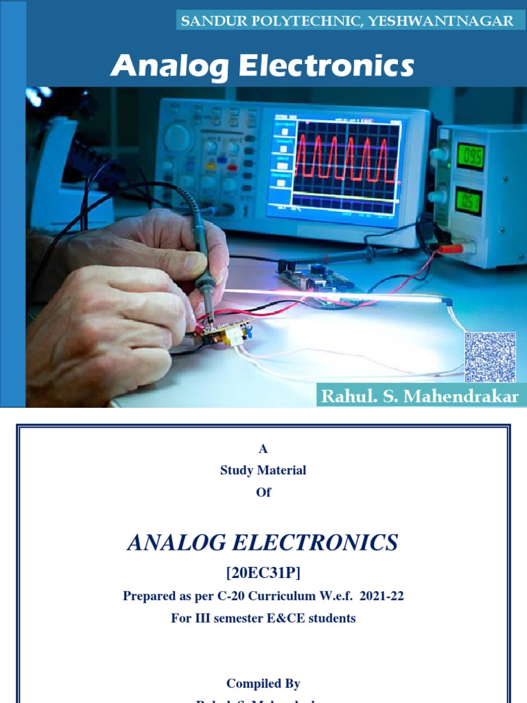Analog Electronics: Rahul. S. Mahendrakar | PDF | Rectifier | Power Supply
