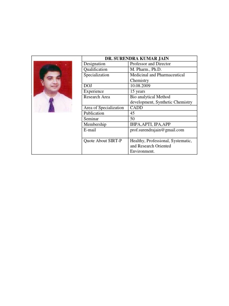 Faculty Profile Pdf Physical Sciences Life Sciences