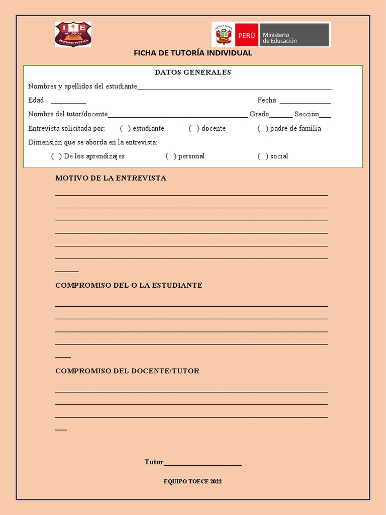 Apoyo individualizado: Entrevista de tutoría para mejorar los ...