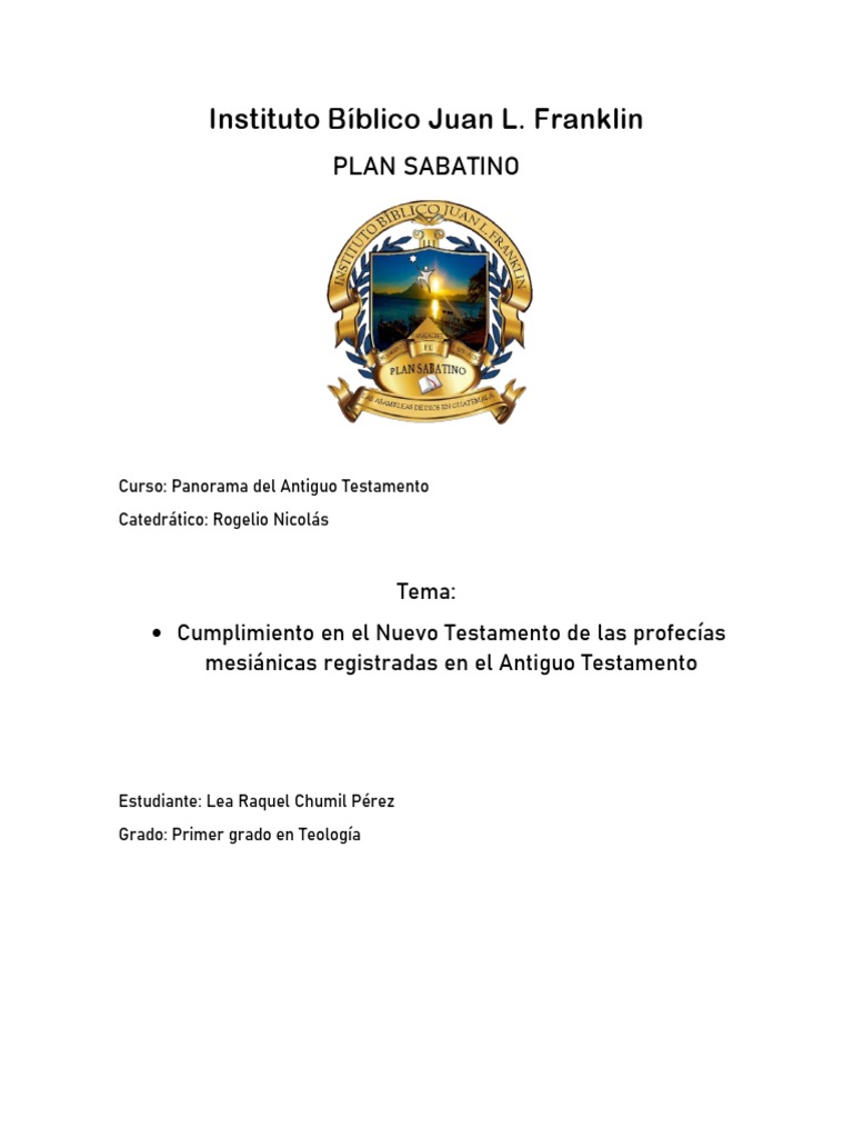 Profecías Mesiánicas | PDF | Jesús | María, madre de Jesús