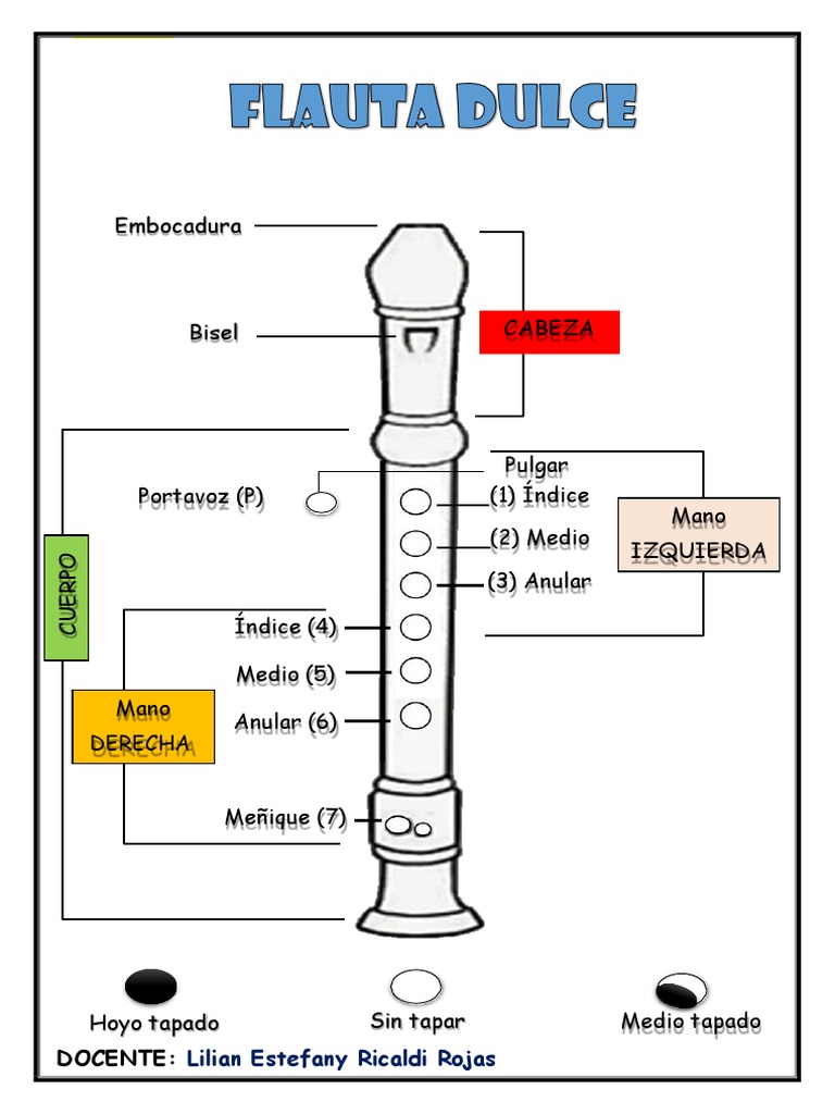 Flauta Dulce y Sus Partes | PDF