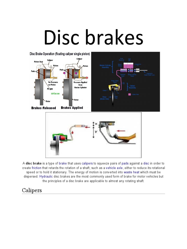 Disc Brakes | PDF | Mechanical Engineering | Transportation Engineering