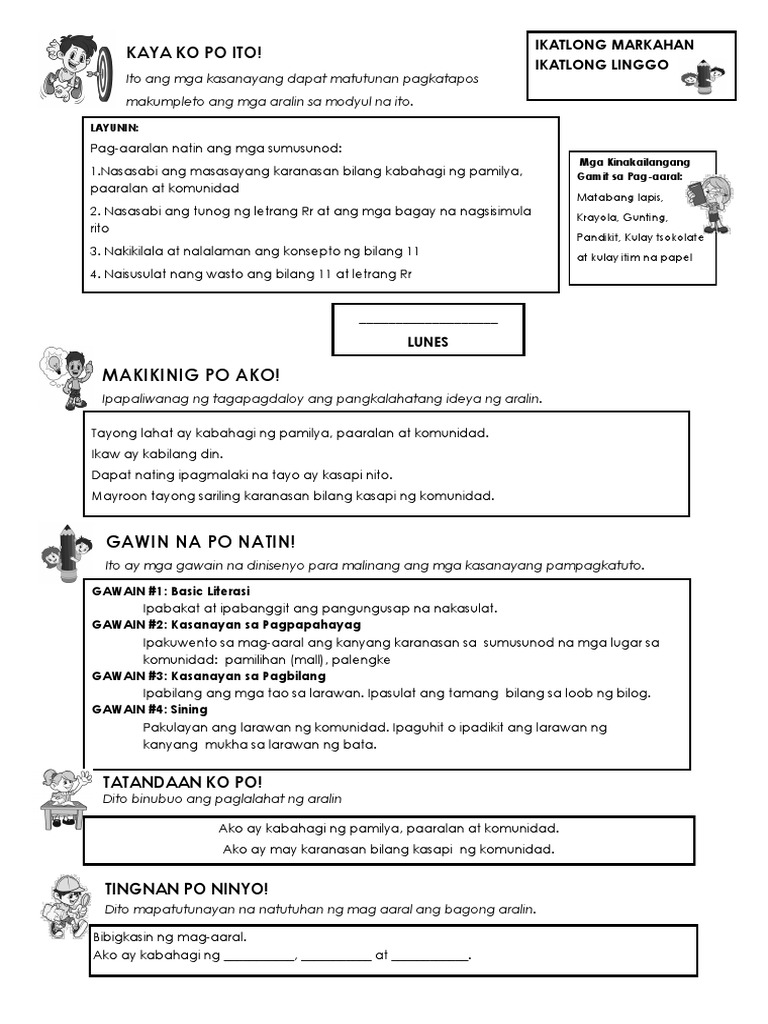 All-Subjects Kinder Quarter3 Module3 Week3 | PDF