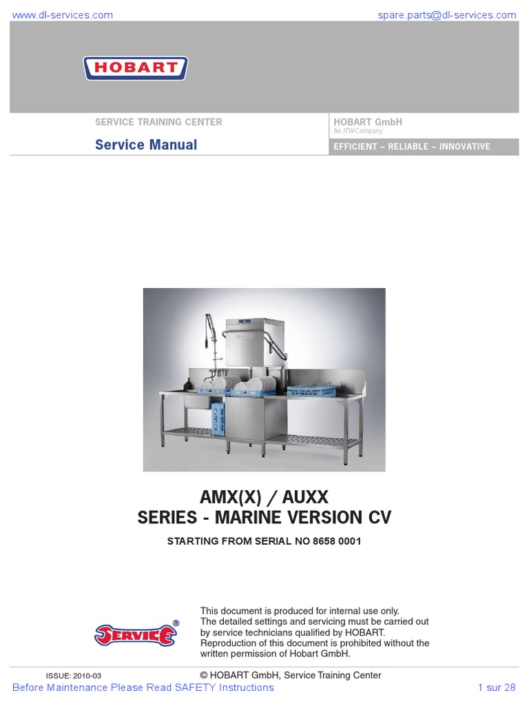 HOBT_AMX-220 Service manual (1)_compressed | PDF | Pump | Dishwasher