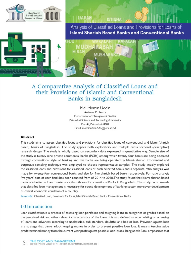 A Comparative Analysis of Classified Loans and Their Provisions of ...