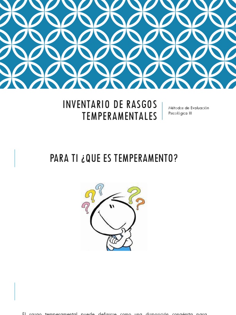Inventario de Rasgos Temperamentales | PDF