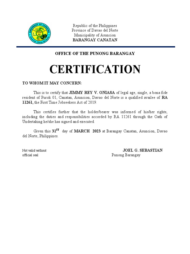 First Time Jobseeker | PDF