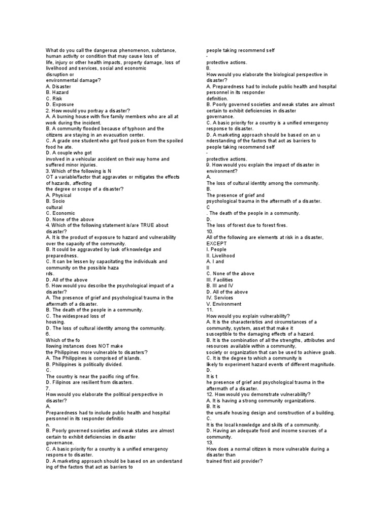 DRR - Test Example | PDF | Earthquakes | Volcano