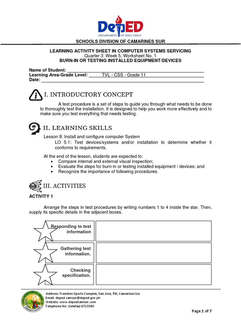 CSS-Grade 11-Q3-LAS5 | PDF | Usb | Computer Keyboard